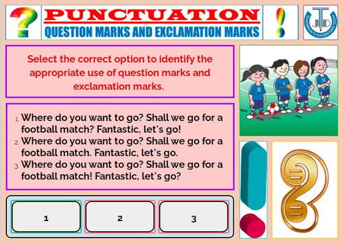 QUESTION MARKS AND EXCLAMATION MARKS - PUNCTUATION: 24 BOOM CARDS ...