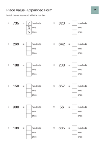 Place Value - Hundreds, tens and ones | Teaching Resources