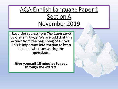 AQA English Language Paper 1 November 2019 | Teaching Resources