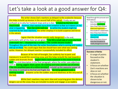 AQA English Language Paper 1 November 2019 | Teaching Resources
