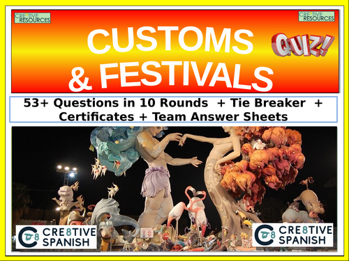 Spanish Quiz Customs and Traditions | Teaching Resources