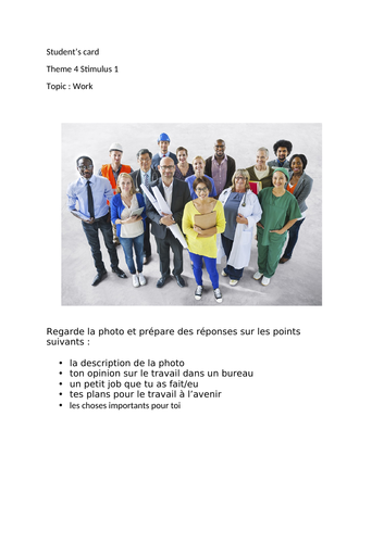 GCSE EDEXCEL FRENCH PHOTO CARDS FOUNDATION | Teaching Resources