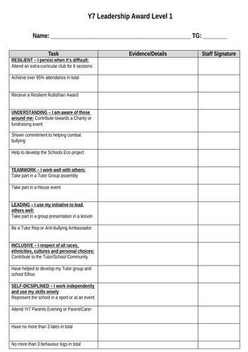 Leadership Award | Teaching Resources