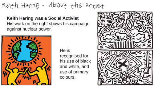 Pop Art Keith Haring mono print design | Teaching Resources