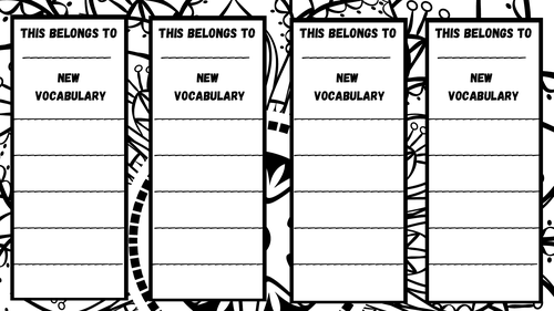 Vocabulary Bookmarks | Teaching Resources