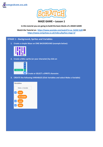 Scratch Maze Game | Teaching Resources