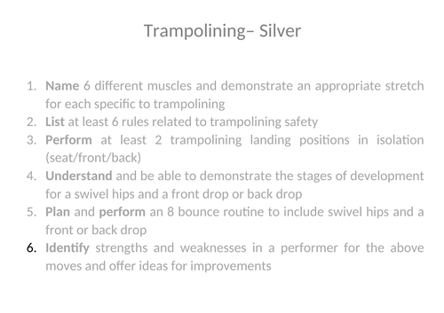PE Trampolining Assessment Sheets Wall Posters | Teaching Resources