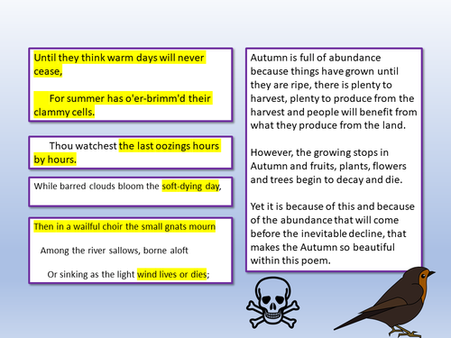 To Autumn John Keats | Teaching Resources