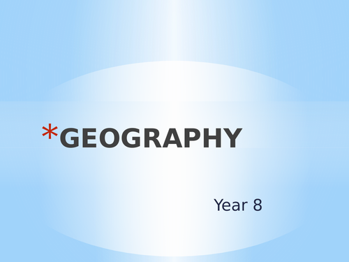 KS3 Year 8 Geography - Population & Energy and Resource Pressures ...