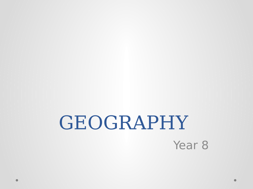 KS3 Year 8 Geography - Population & Energy and Resource Pressures ...