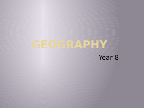 KS3 Year 8 Geography - Population & Energy and Resource Pressures ...