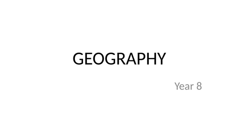 KS3 Year 8 Geography - Population & Energy and Resource Pressures ...
