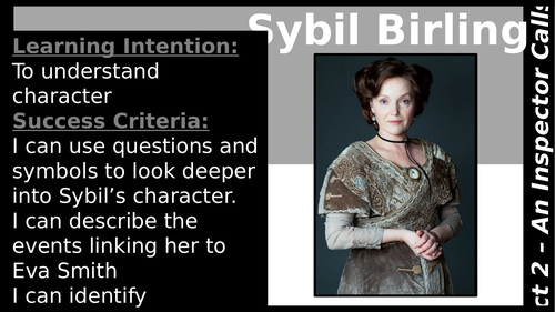 Focus on Sybil Birling - An Inspector Calls | Teaching Resources