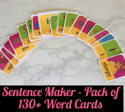 Emergent Reader Game | Visual Sentence Maker | Pack of 130+ Word Cards ...