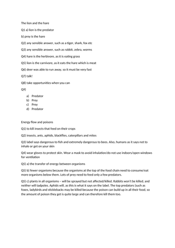 Year 7 Ecosystems Lessons (7D Exploring Science) | Teaching Resources