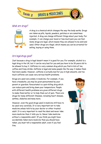 Drugs and Medicines PSHE | Teaching Resources
