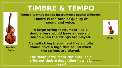 Ks1 Music lessons 'timbre & tempo' session 6 | Teaching Resources