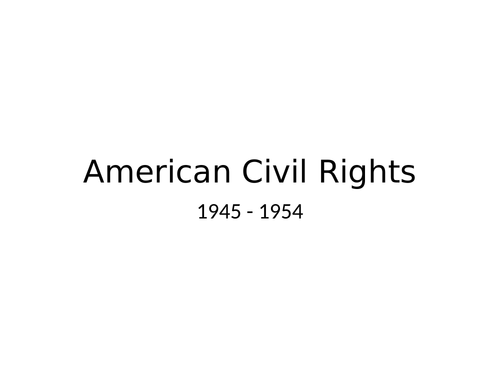 American Civil Rights and President Truman | Teaching Resources