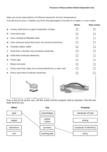 Year 7 Elements and Atoms (7H Exploring Science) | Teaching Resources