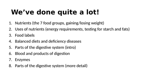 Year 8 Food and digestion lessons (8A Exploring Science) | Teaching ...
