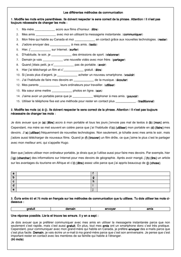 French Internet, technology, les nouvelles technologies (4 worksheets ...