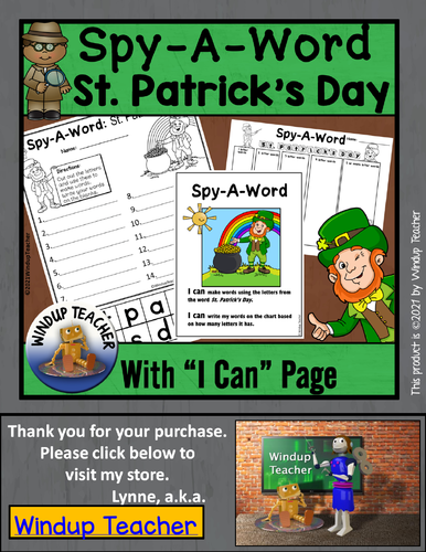 St. Patrick’s Day Word Work Center | Teaching Resources