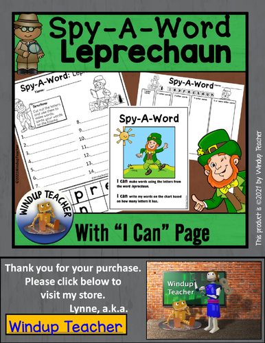 Leprechaun Word Activity | Word Work Center | Teaching Resources