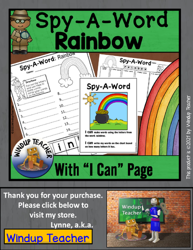 Rainbow Word Activity | Word Work Center | Teaching Resources