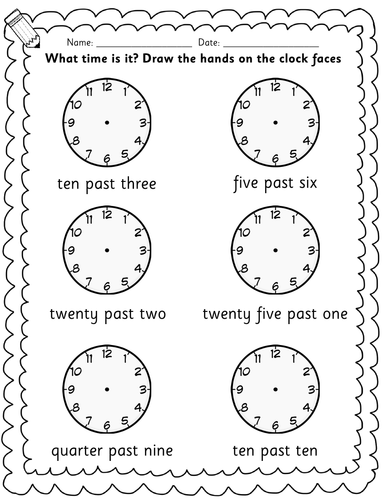 LKS2 Year 3 Year 4 Telling the time worksheets - maths nearest five ...