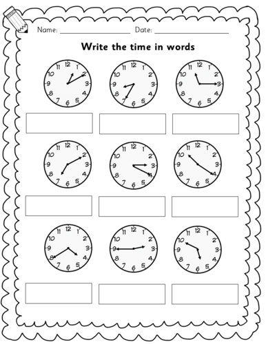 LKS2 Year 3 Year 4 Telling the time worksheets - maths nearest five ...