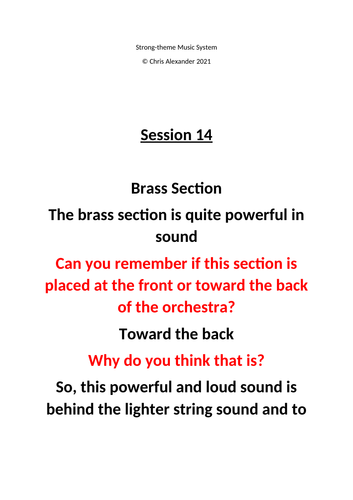 Ks2 Music session 14 Instruments in the orchestra-Brass | Teaching ...