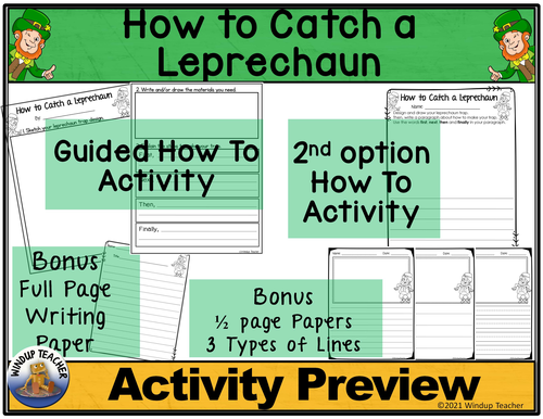 How to Catch a Leprechaun Activity and Writing | Teaching Resources