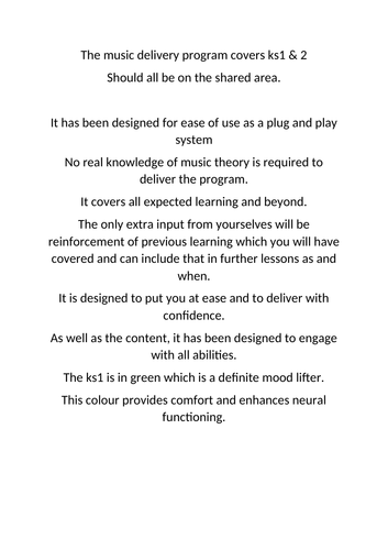 Primary Ks 1 & 2 Music curriculum framework inc lesson plans ...