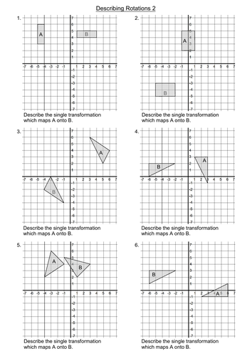 Describing Rotations 2 / Finding the Centre of Rotation on a Graph ...