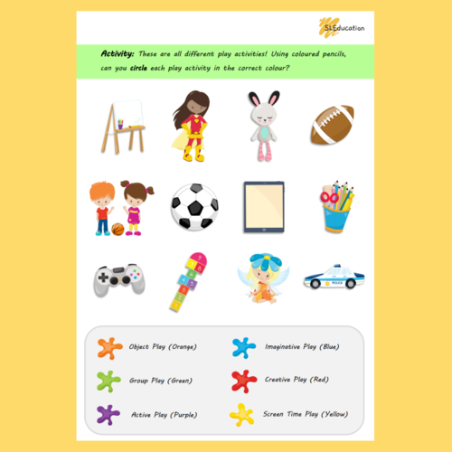 Different Types of Play | PDF Worksheet | KS1 | PSHE | Teaching Resources