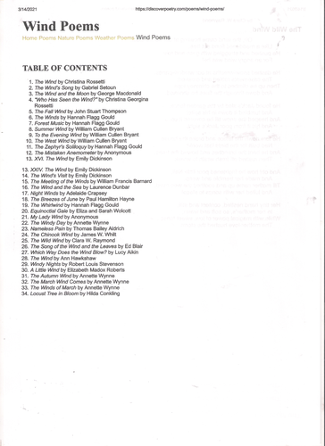 WIND Poetry Aid | Teaching Resources