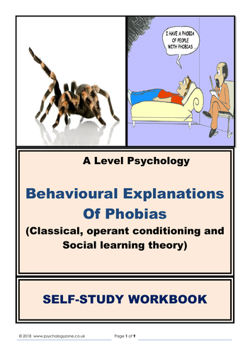 Behavioural Explanations for Phobias | Teaching Resources