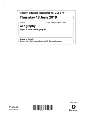 IGCSE Geography Paper 2 EXEMPLAR Grade 9 | Teaching Resources