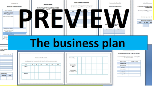 OCR CTEC Business Unit 1 The business environment - LO7 Business plan ...