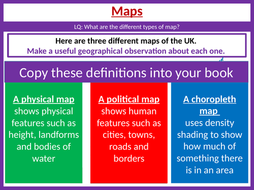 3. What are the different types of map? | Teaching Resources