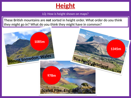 7. How is height drawn on maps? | Teaching Resources