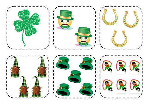 St Patrick's Day Counting to 12 Cards | Teaching Resources