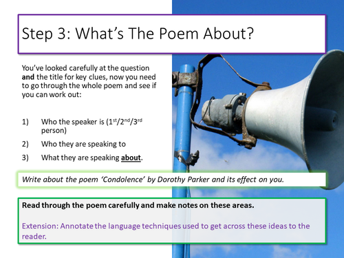 Eduqas Unseen Poetry Analysis | Teaching Resources