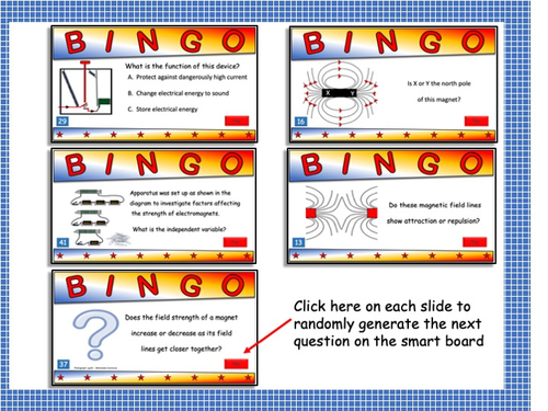 Magnetism - Magnets and Electromagnets Smart Board Bingo - KS3 ...