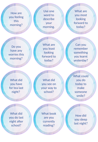 Start and End of the Day Questions | Teaching Resources