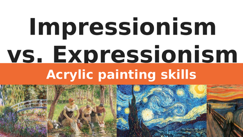 Impressionism vs Expressionism : analysis and acrylic painting skills ...