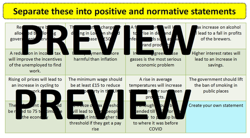 1.1.2 Positive and normative statements - Theme 1 Edexcel A Level ...