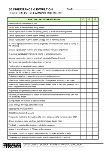 GCSE Biology [Personal Learning Checklist] *EDITABLE* (Bundle ...