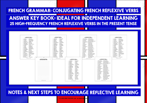 FRENCH REFLEXIVE VERBS PRESENT TENSE | Teaching Resources