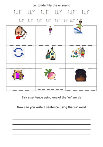 Phase 3 'ur' Phonics sounds | Teaching Resources